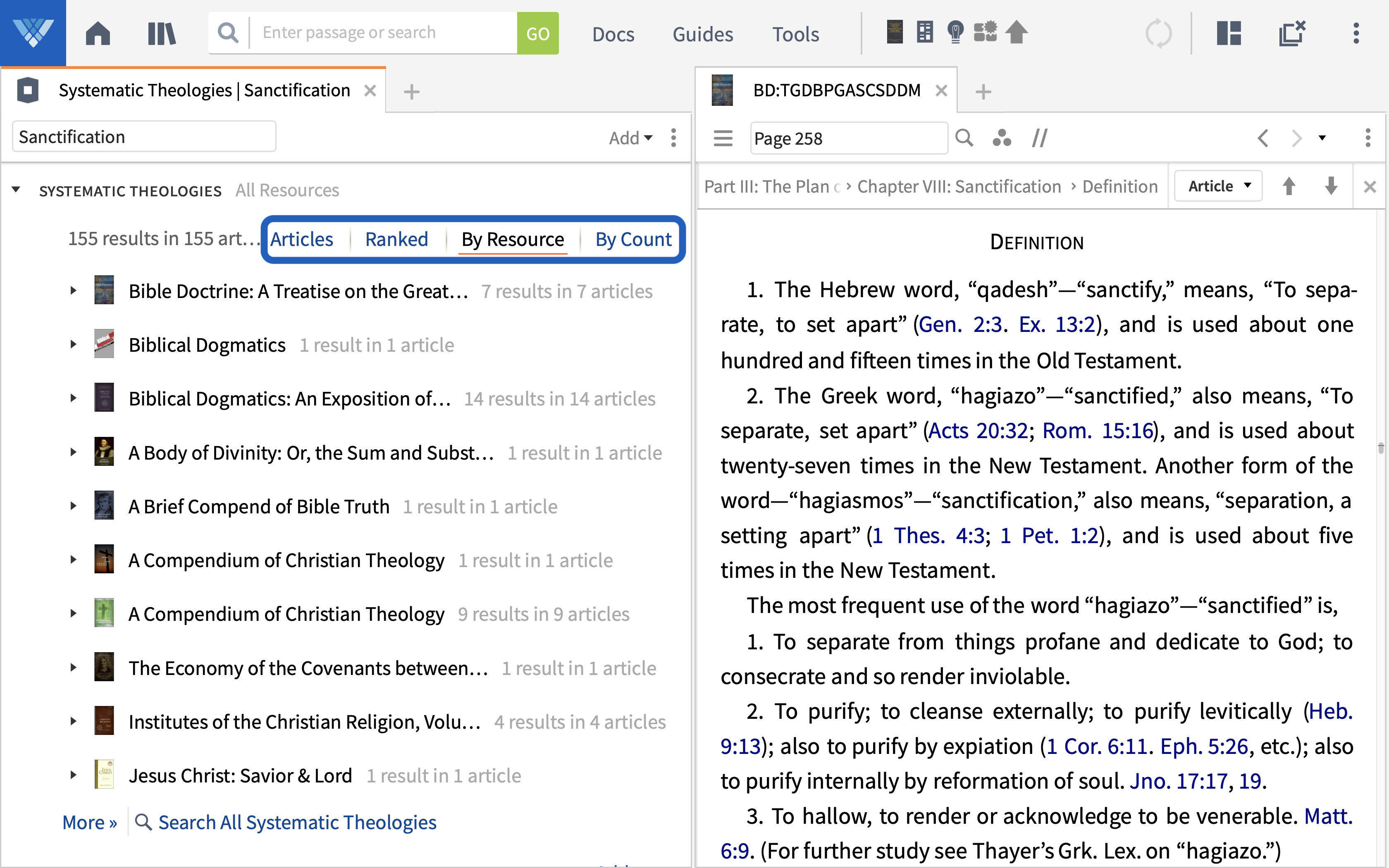 Systematic Theologies Guide Section – Verbum Support