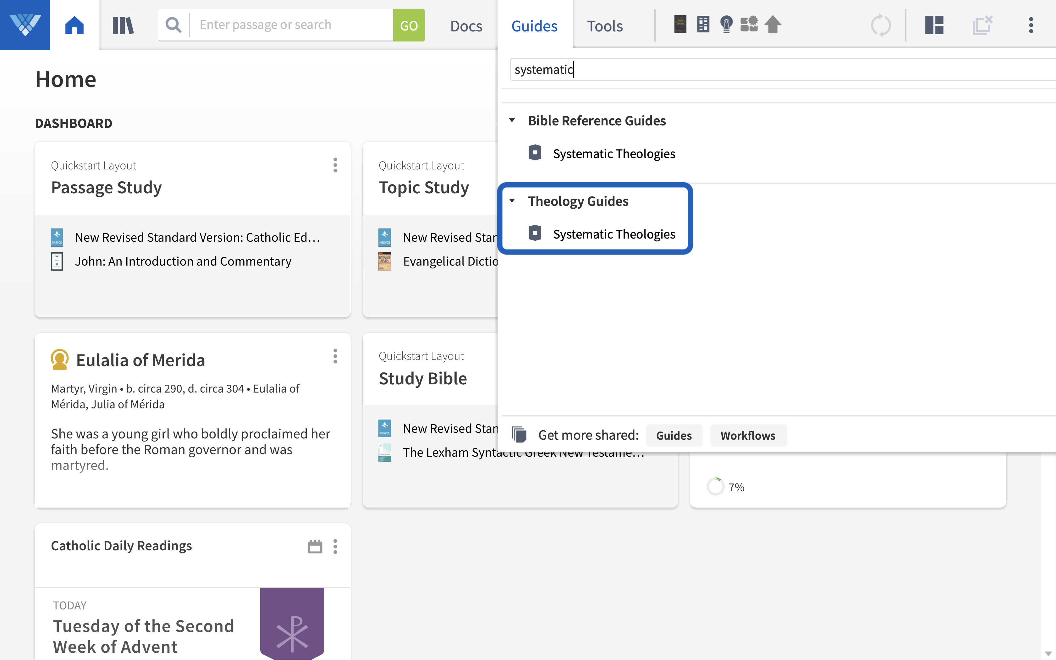Systematic Theologies Guide Section – Verbum Support